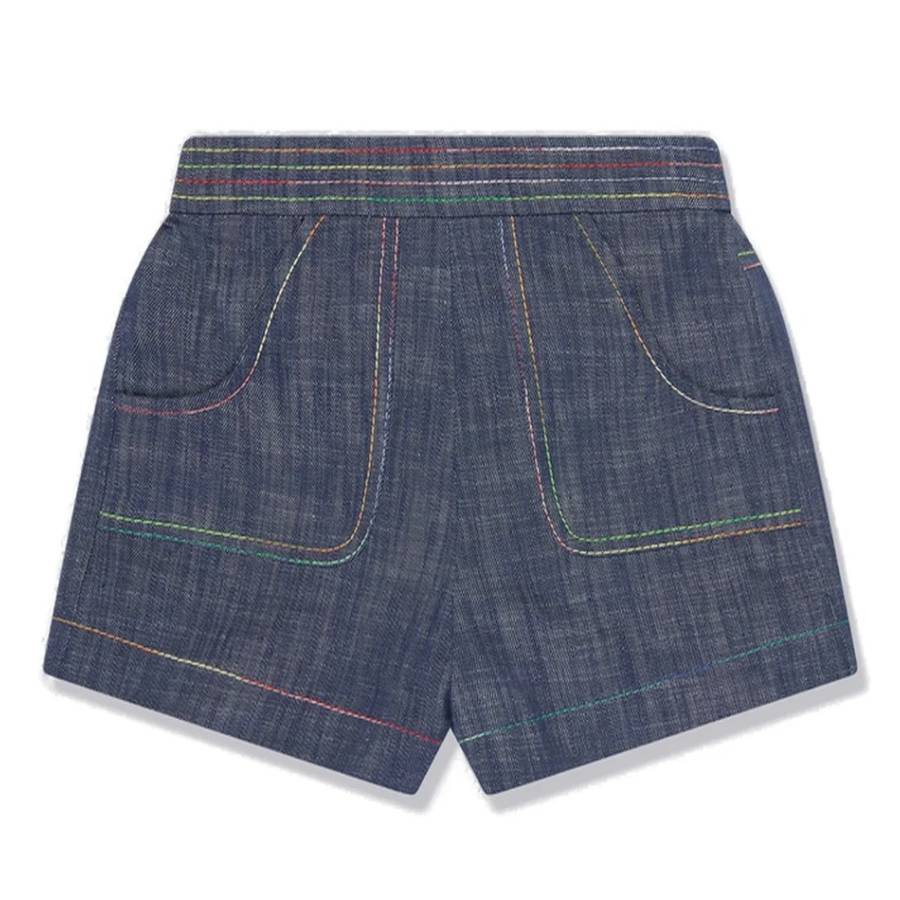 Zimmermann Girls Monsoon Denim Shorts, Size 4Y 8418ARS241-MONS ...
