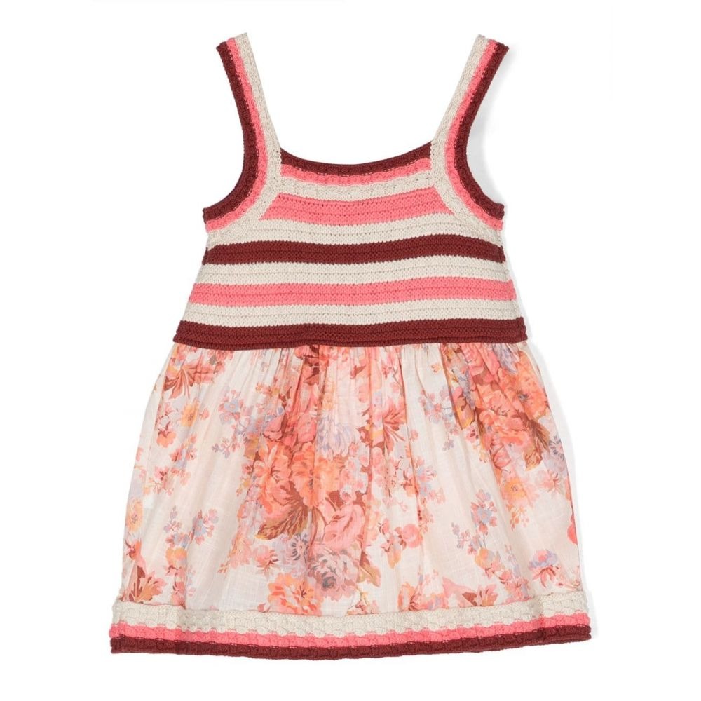 Zimmermann Kids Devi Cream Floral-Print Woven Cotton Dress, Size 10Y ...
