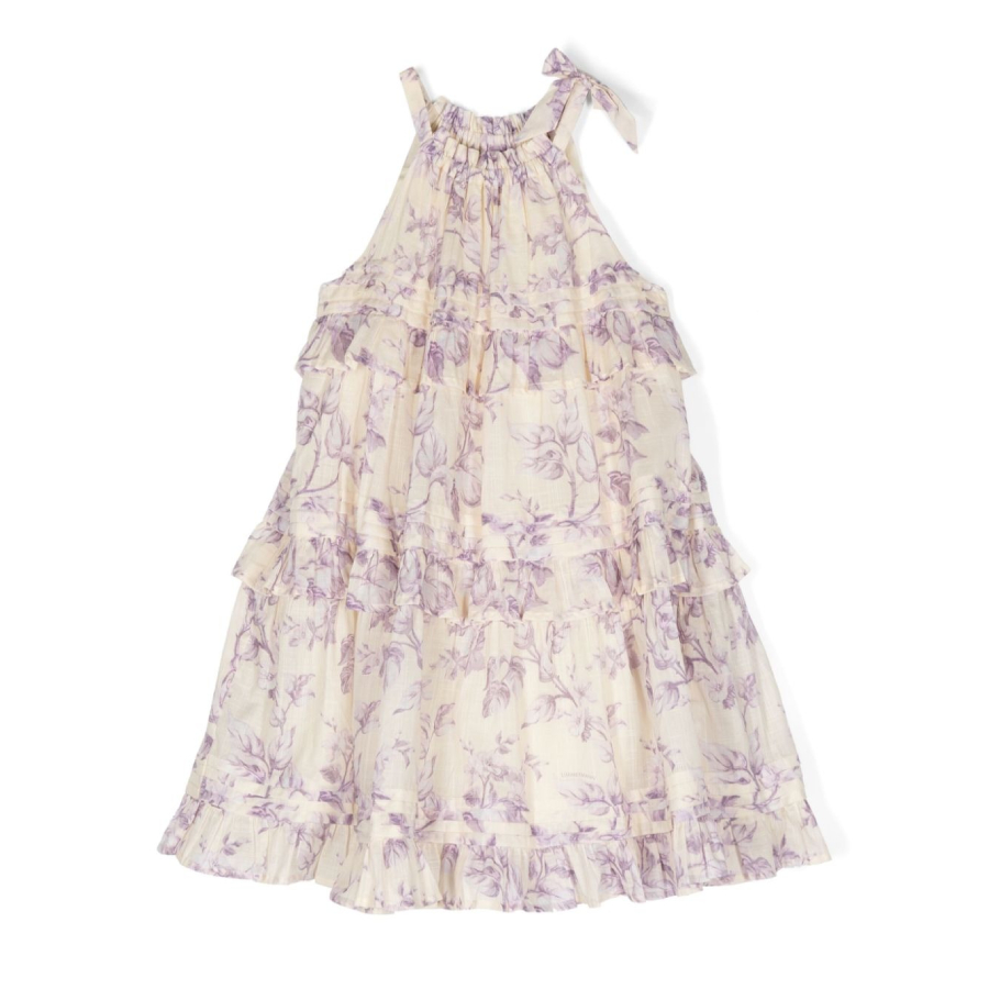 Zimmermann Kids Floral Tiered Cotton Dress, Size 6 9263DSS241-YLILF ...