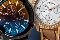 Fossil Riley Multi-Function Sand Dial Bone Leather Ladies Watch ES3466 ...